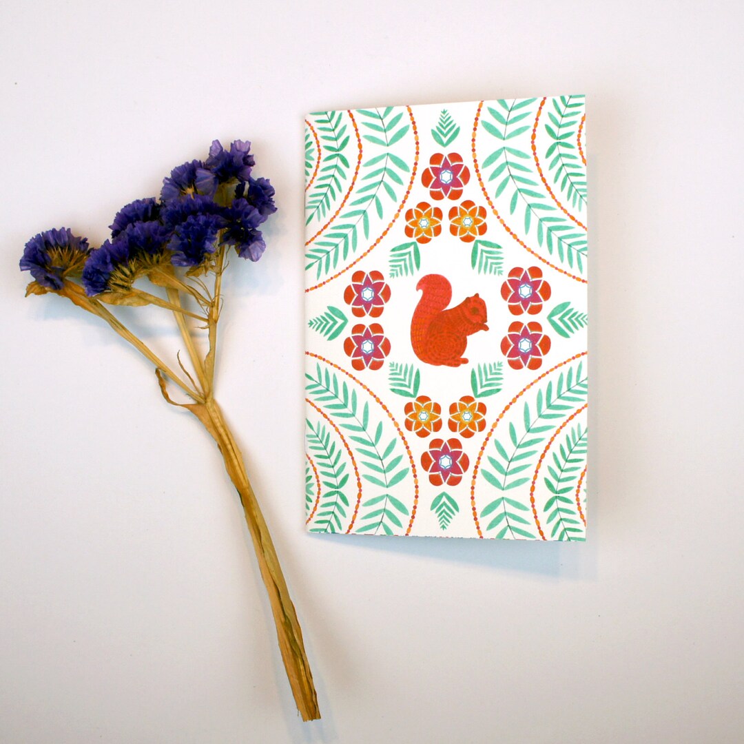 A6 Notebook - Squirrel Twirl - Etsy