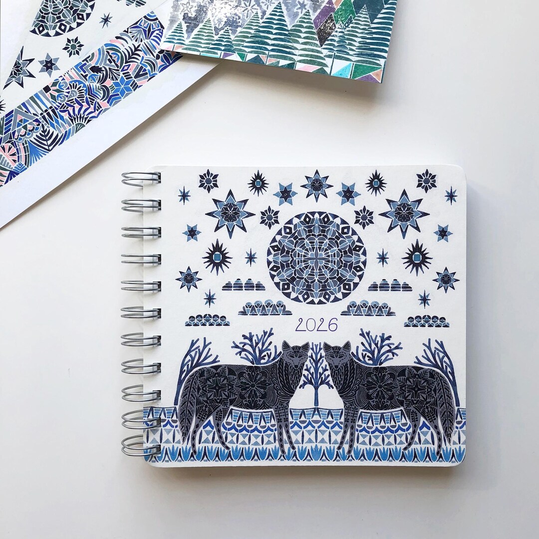 Wolves Under the Moon 2026/2027 Diary - Mid Year / Yearly Option - Etsy