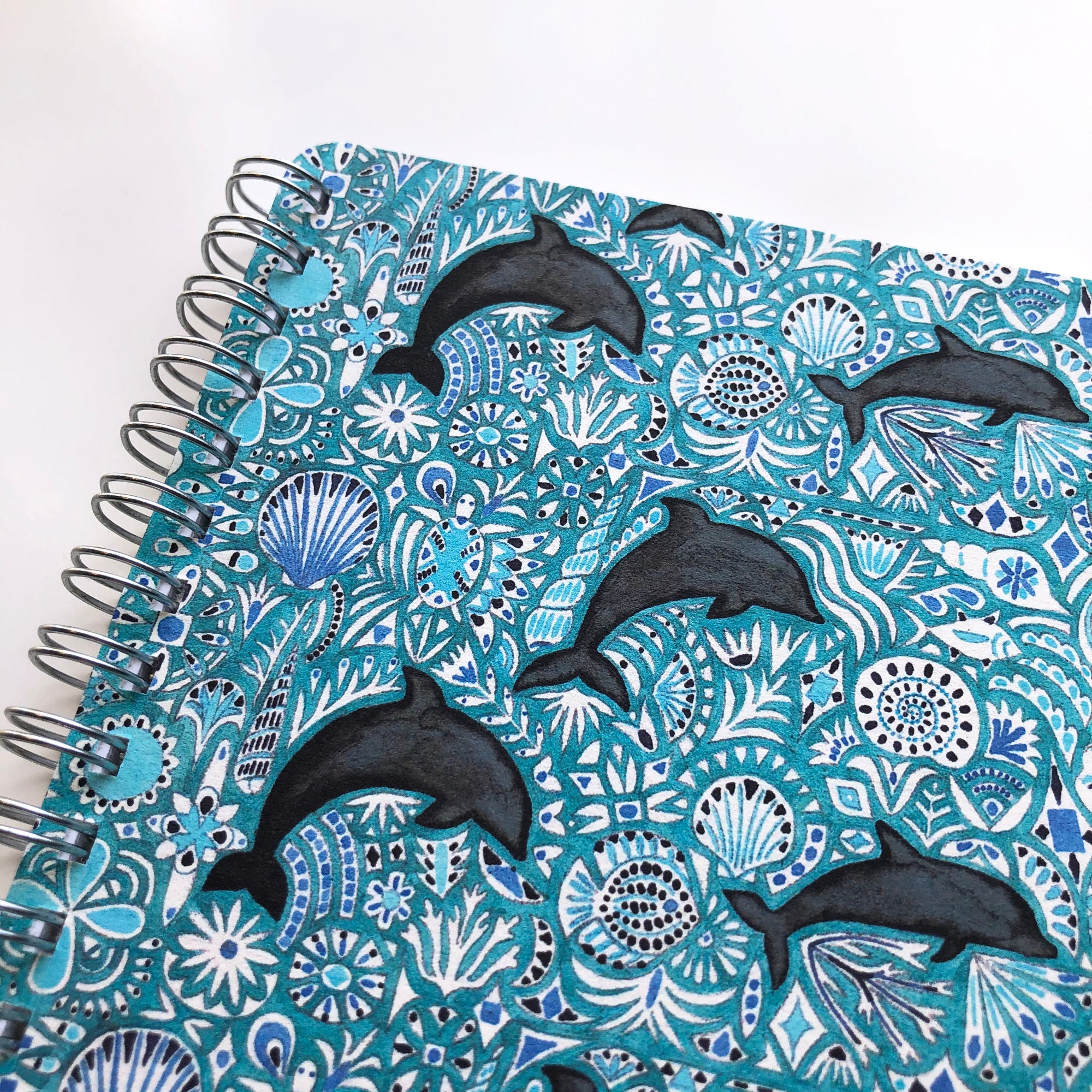 A4 Lined Dolphins and Seashells Notebook | Etsy