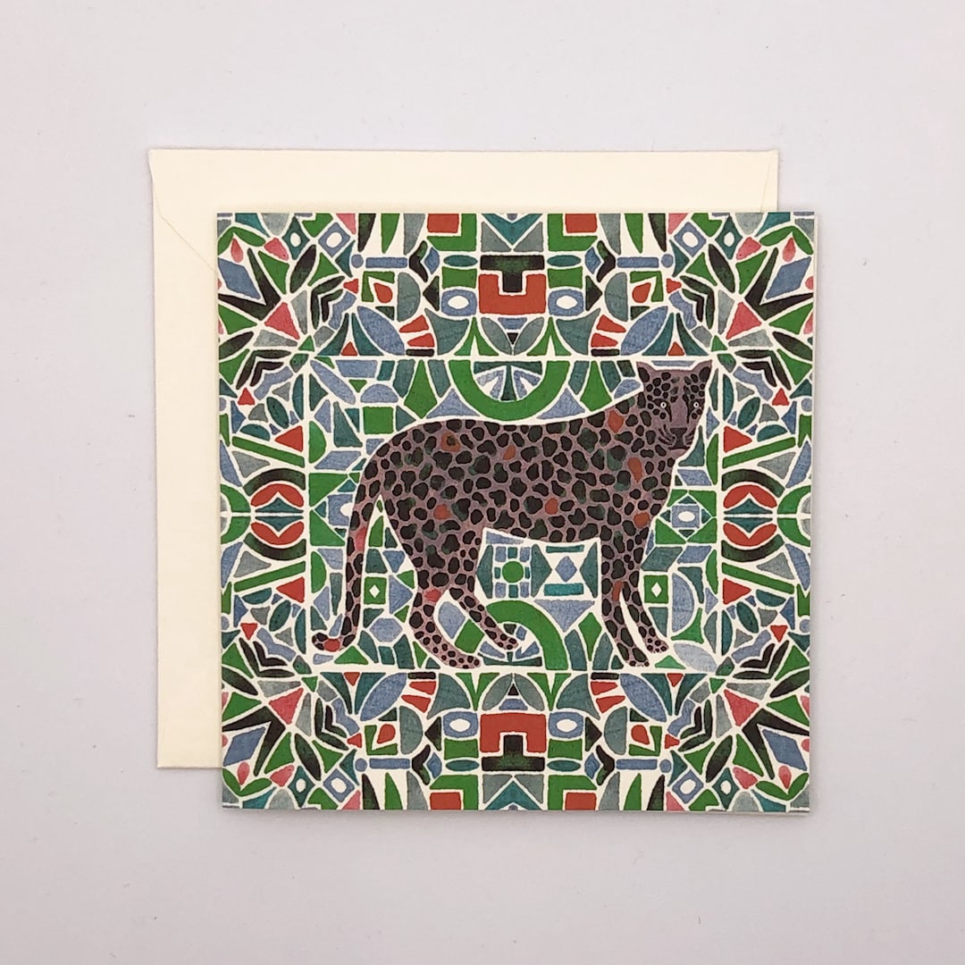 Cheetah Shapes Mini Card - Etsy