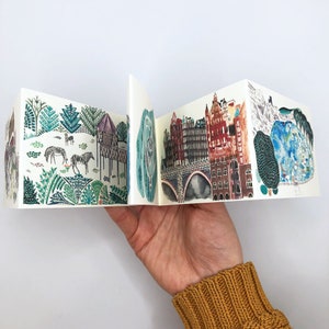 Mini Concertina Book - Edinburgh - Etsy