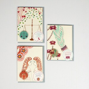 Zodiac Card and Badge Set - Etsy