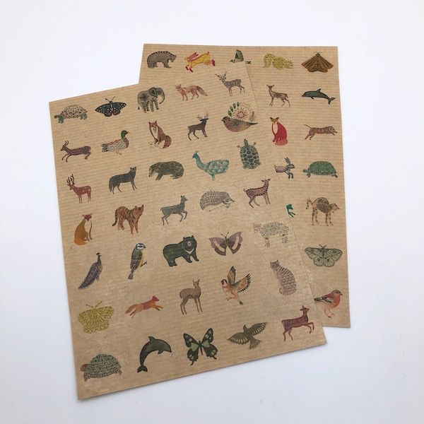 Animal Stickers - Etsy