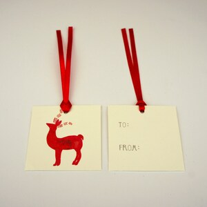 Christmas Reindeer Gift Tags - Etsy