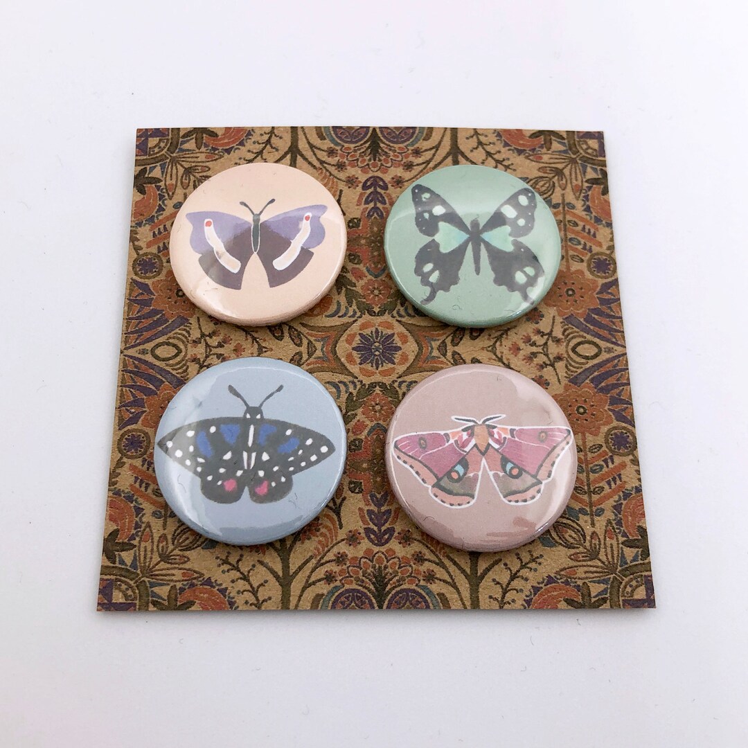 Moth Badges - Etsy