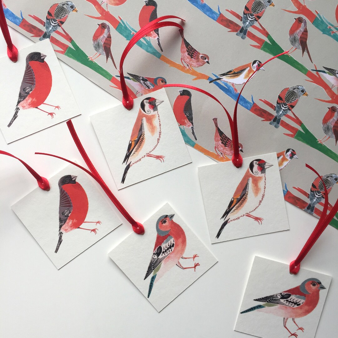 Finches Gift Tags (set of 6) - Etsy