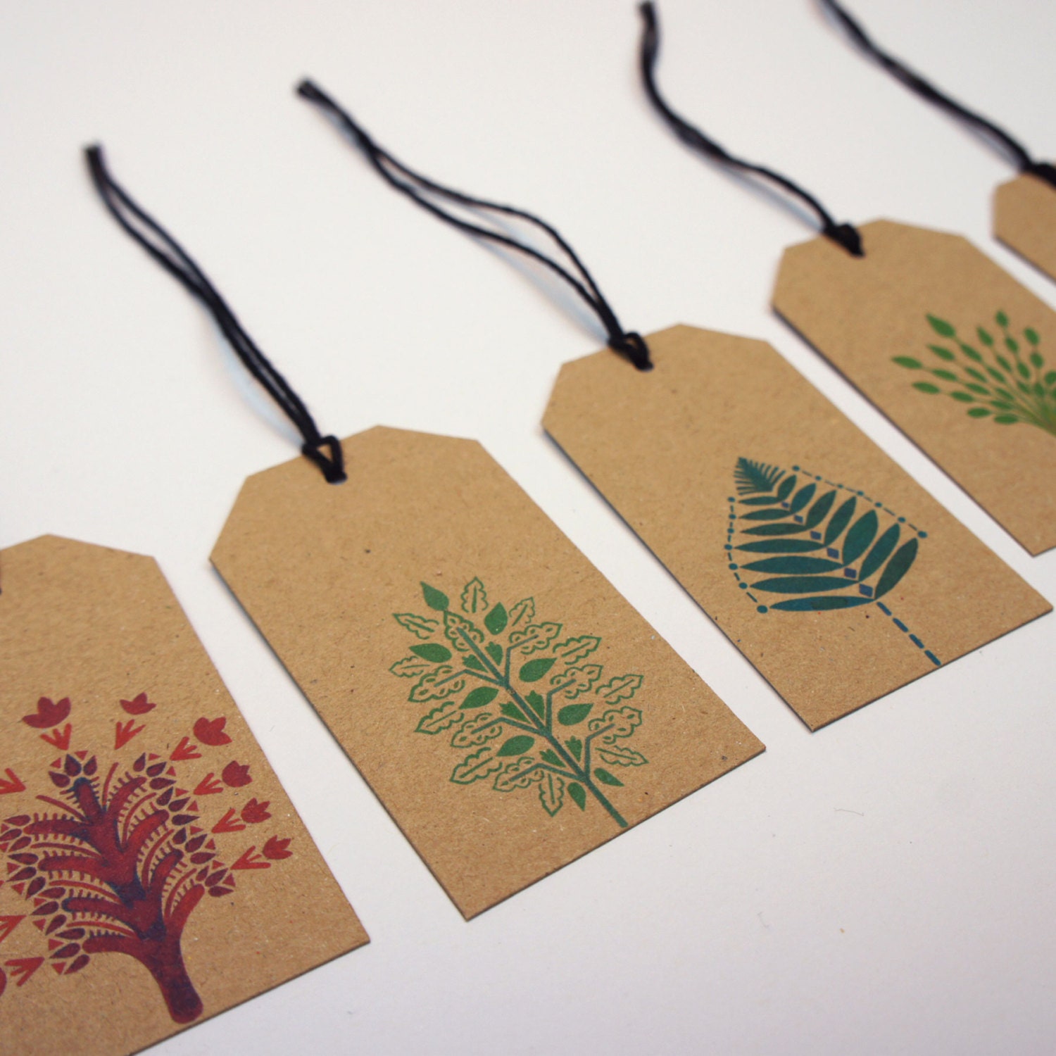 Native Trees Gift Tags Pack of Six | Etsy