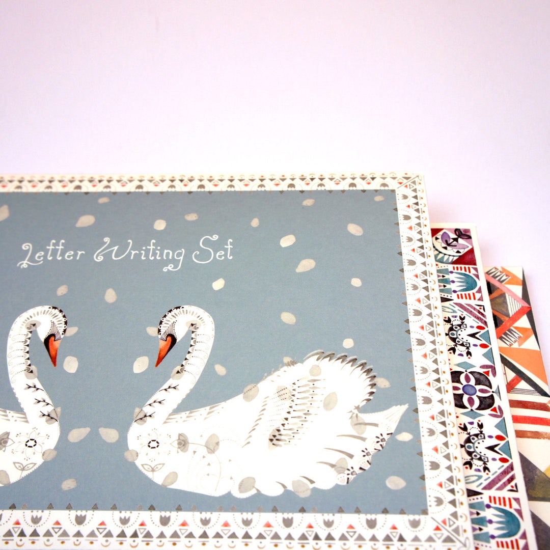 Letter Writing Set Swans - Etsy
