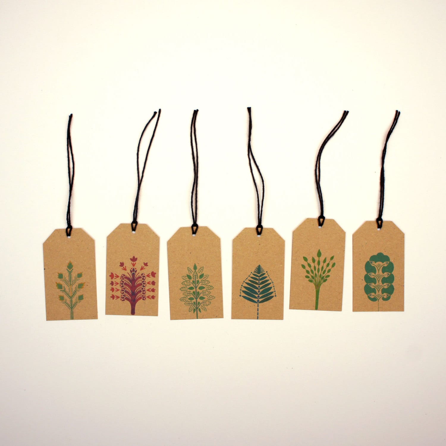 Native Trees Gift Tags Pack of Six | Etsy