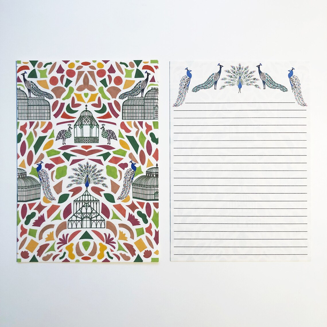 Letter Writing Set - Peacocks & Glass Houses - Etsy UK