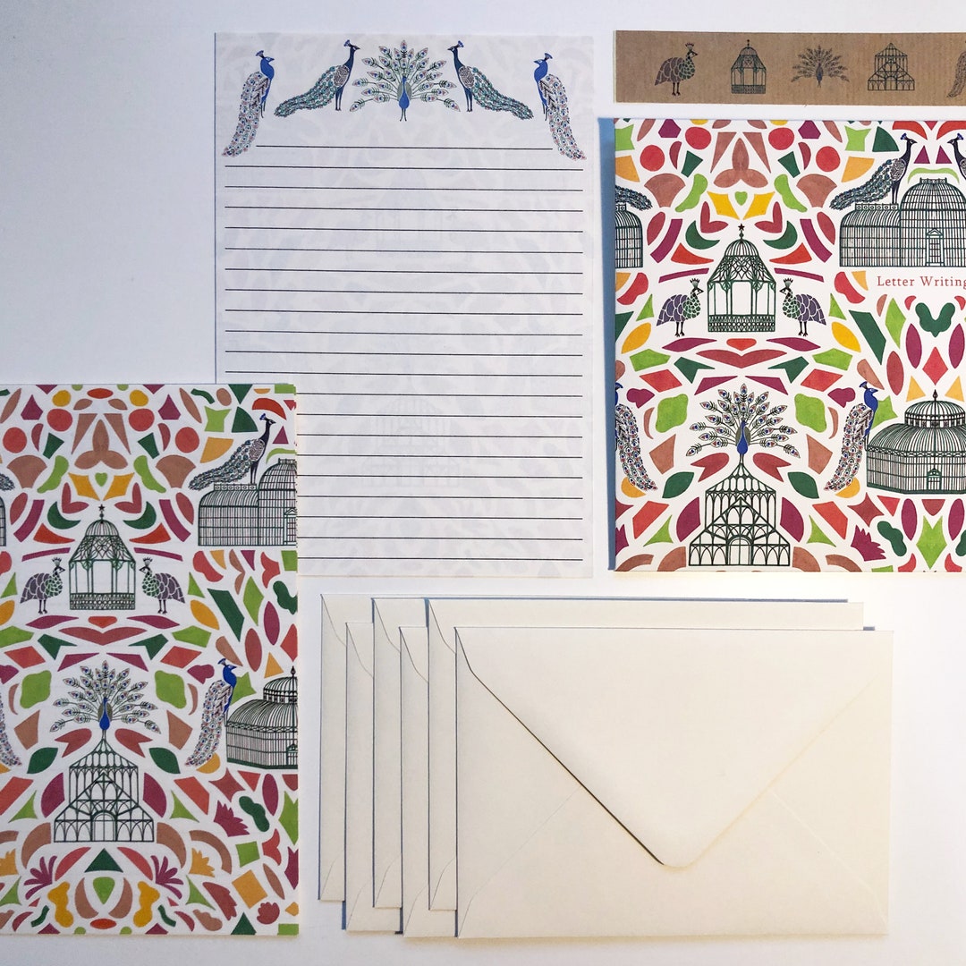 Letter Writing Set - Peacocks & Glass Houses - Etsy