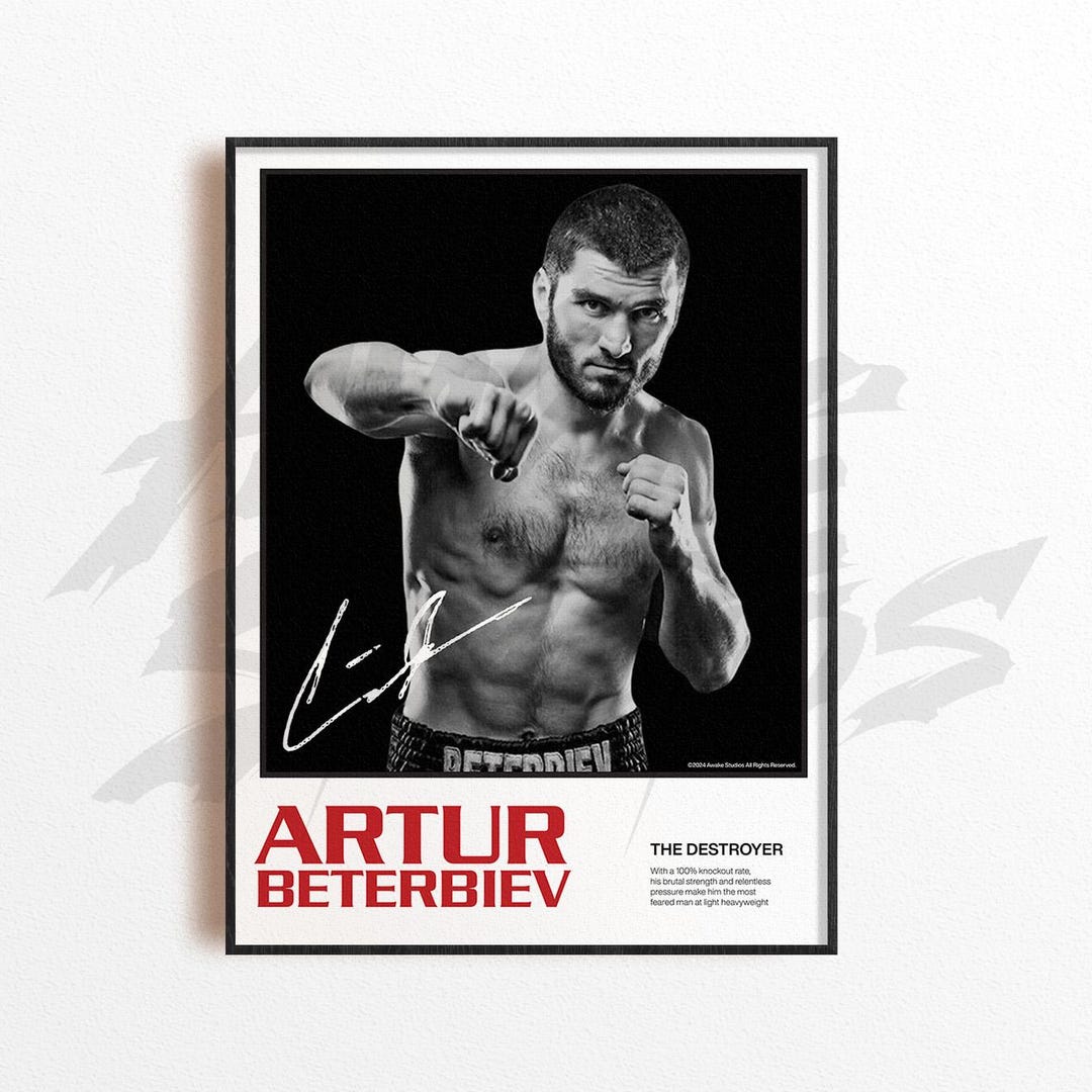 Artur Beterbiev Art Print, Boxing Art Print, Boxing Arts Wall Decor ...