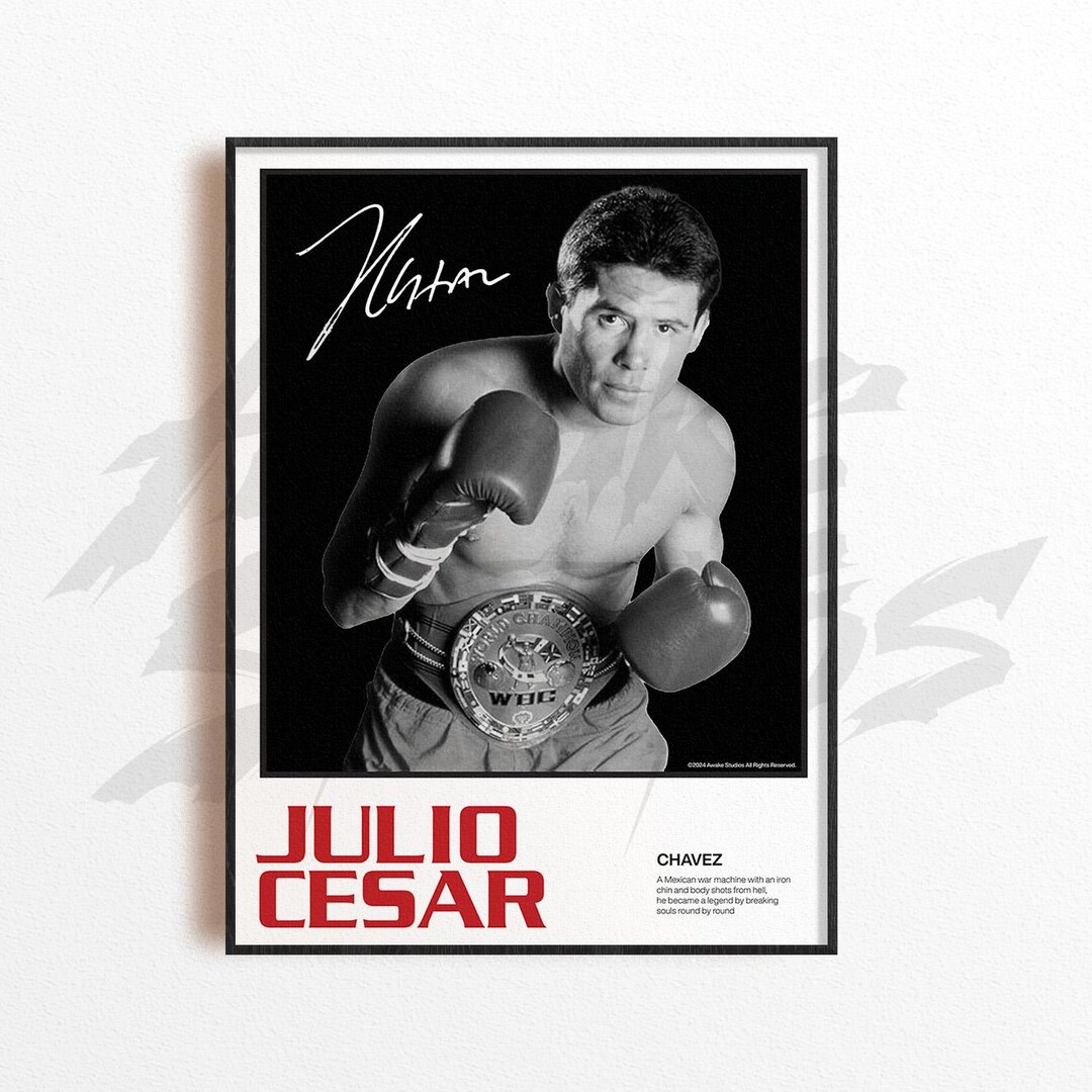Julio César Chávez Art, Boxing Art Print, Boxing Arts Wall Decor, Home ...