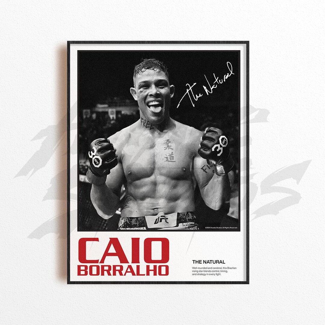 Caio Borralho Art Print, Mixed Martial Arts Wall Decor, Home Gym ...