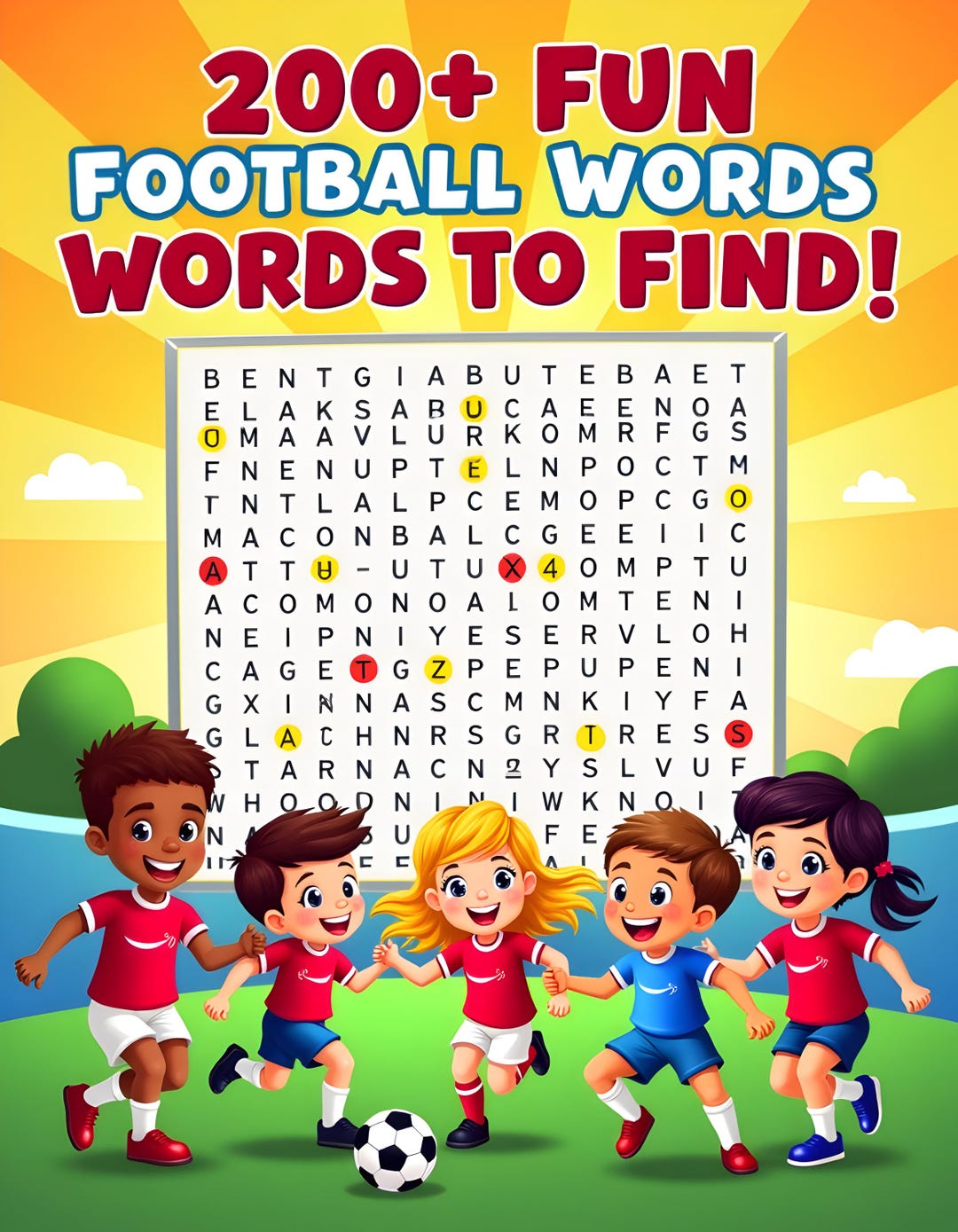 Football Word Search | Kids Activity Book (ages 4-8) (digital Download ...