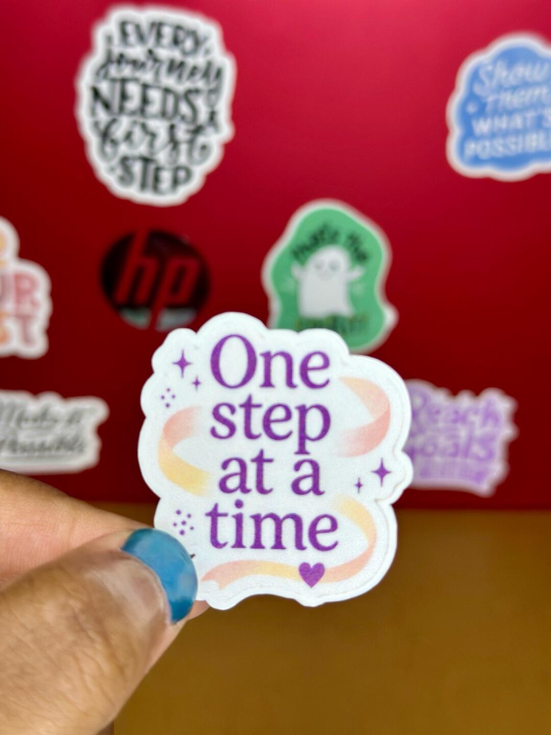 One Step at a Time Encouragement Sticker | Gentle Motivation | Mental ...