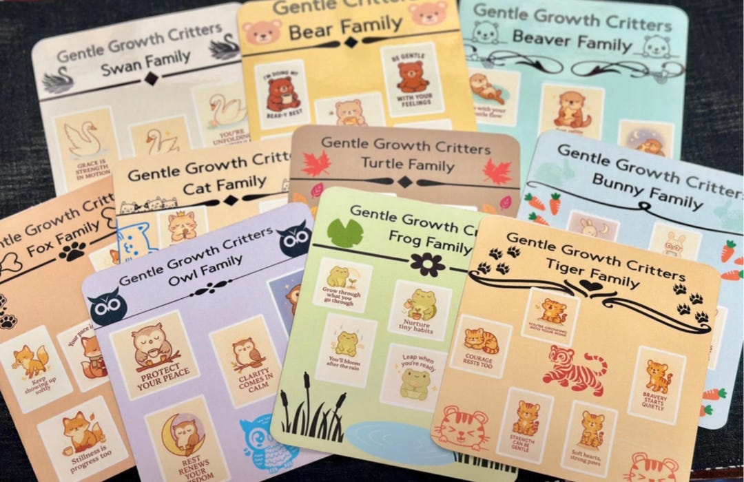 Gentle Growth Critters – Full Sticker Bundle (set of 9 Sheets!) - Etsy