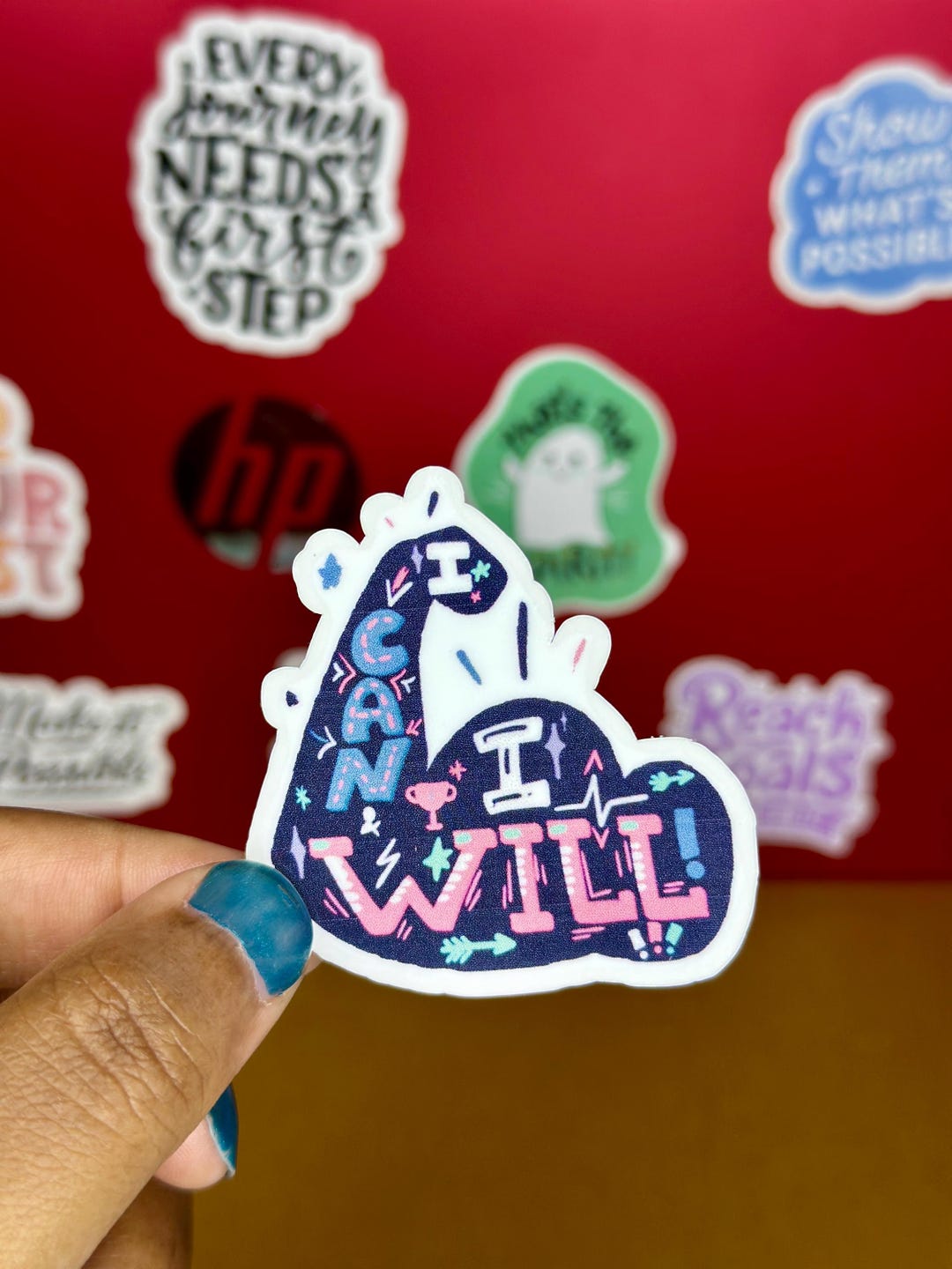 I Can I Will Sticker | Motivational Quote, Goal Setting - Etsy