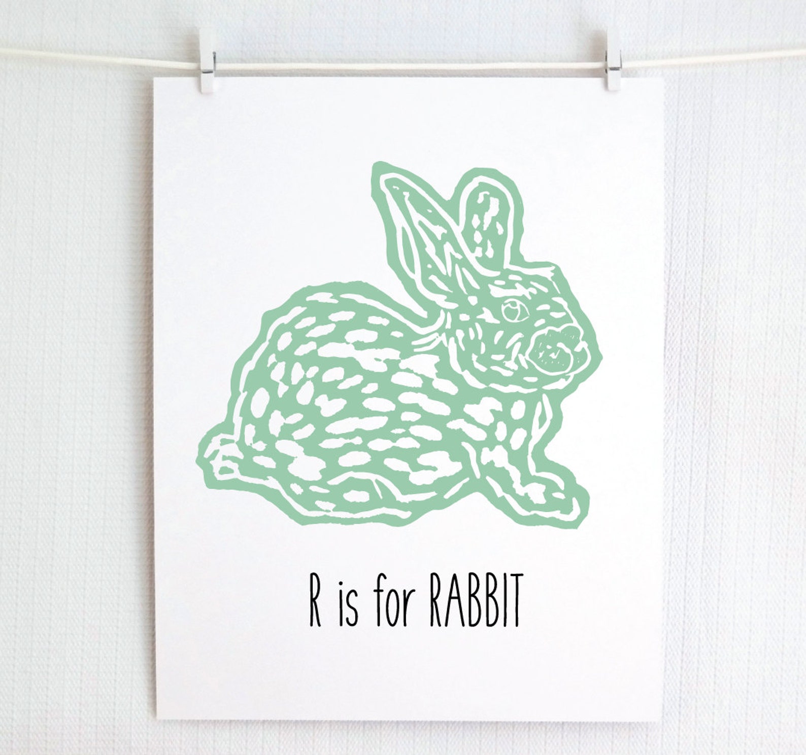 R is for Rabbit - Etsy