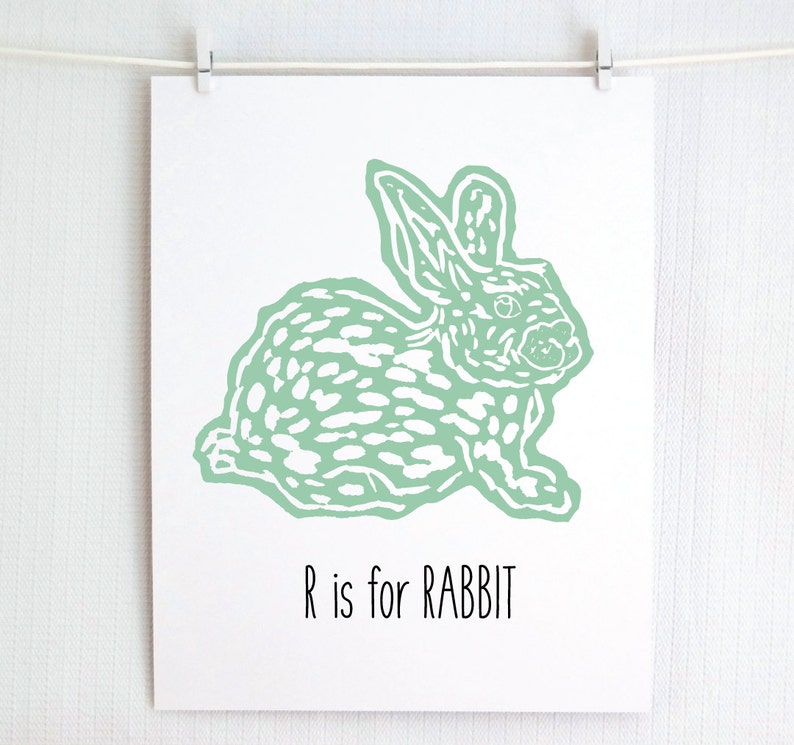R is for Rabbit - Etsy