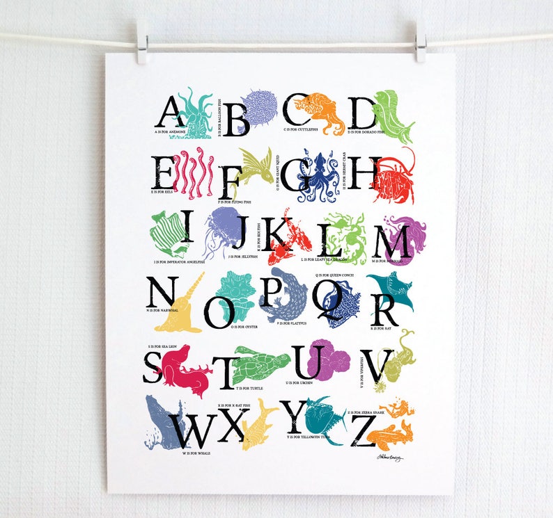The Underwater Alphabet - Etsy