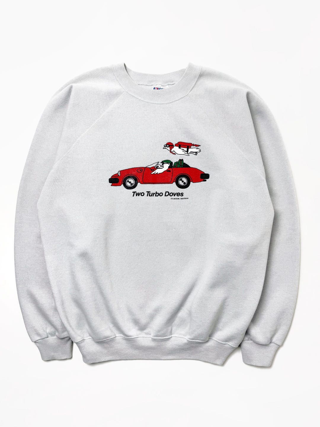 Vintage 1980s Two Turbo Doves Raglan Sweatshirt Men’s Large Fit Hanes ...