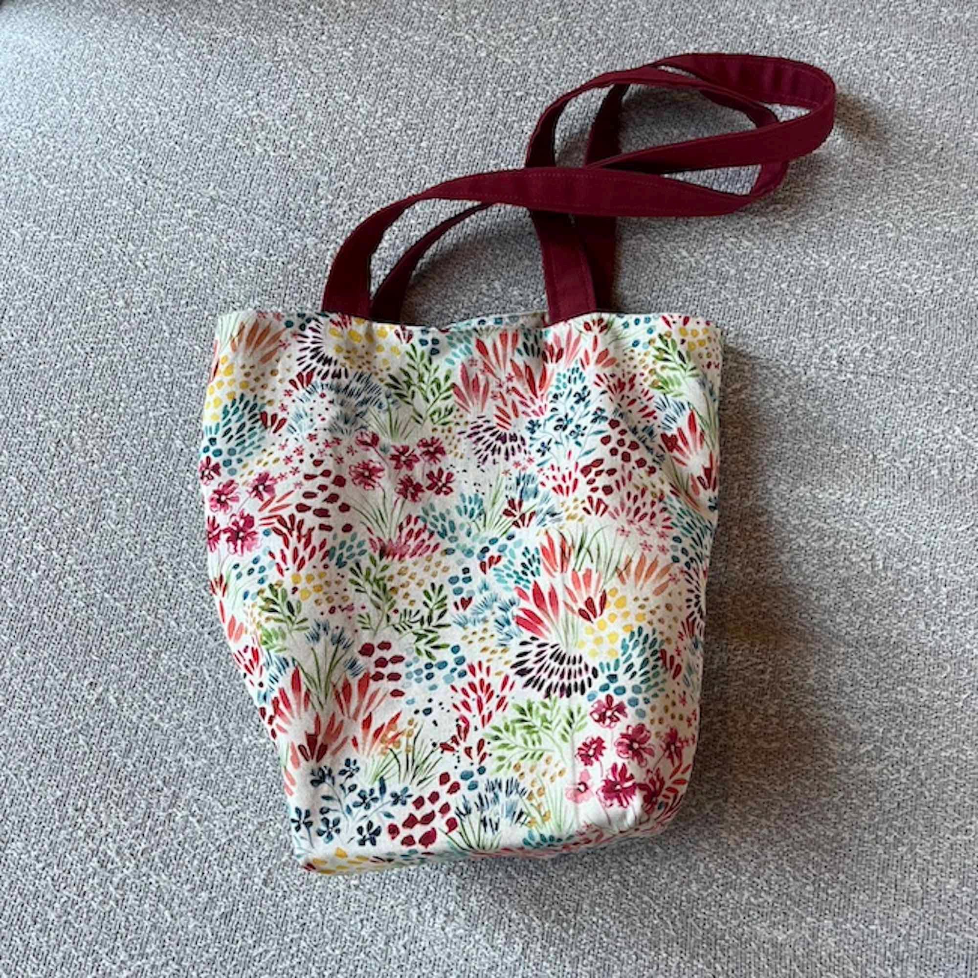 Small Canvas Tote for Shopping or Knitting Summer Purse Eevie Original ...