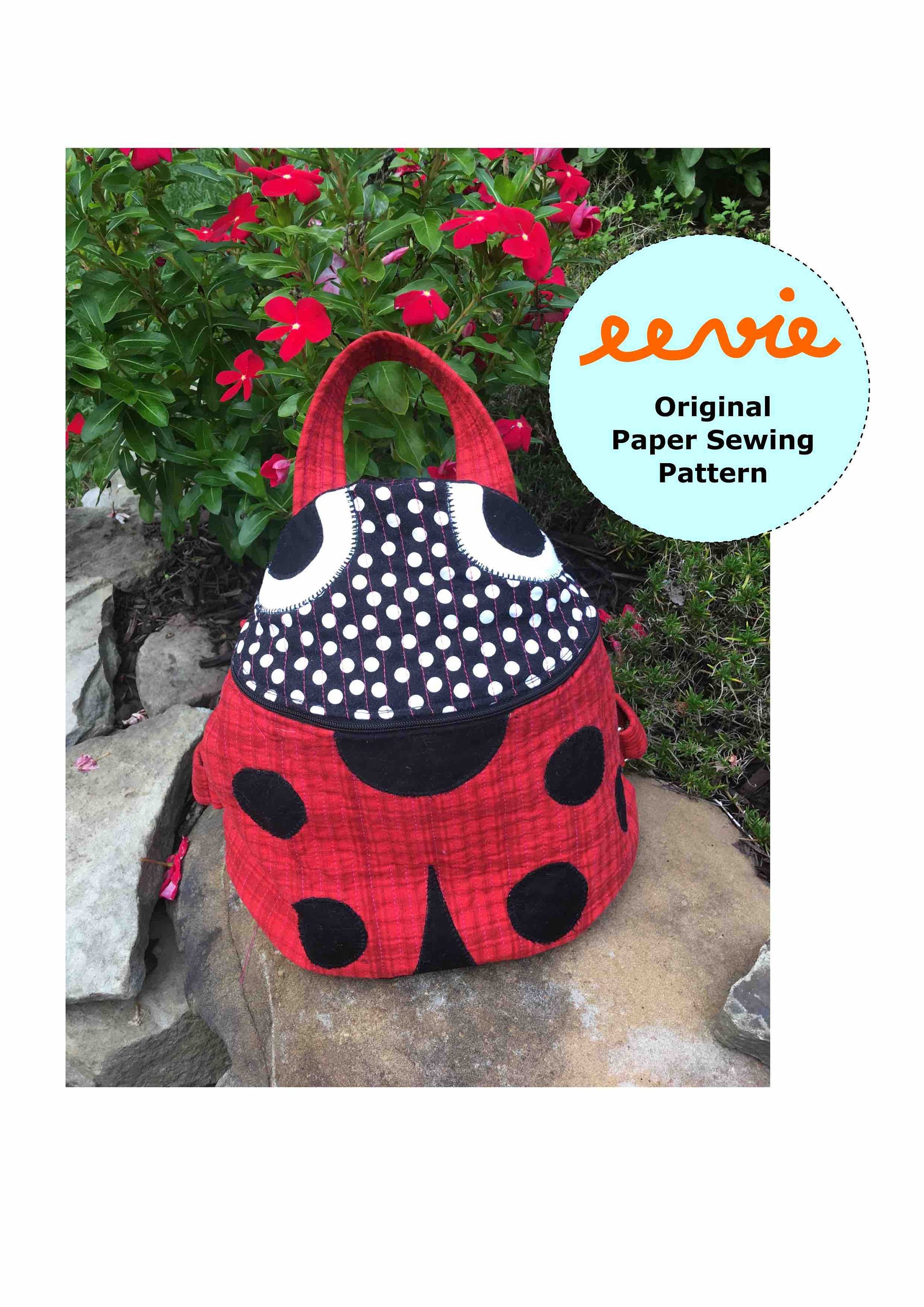 Mini Backpack Paper Sewing Pattern - Ladybug Bag Purse - Make Your Own ...