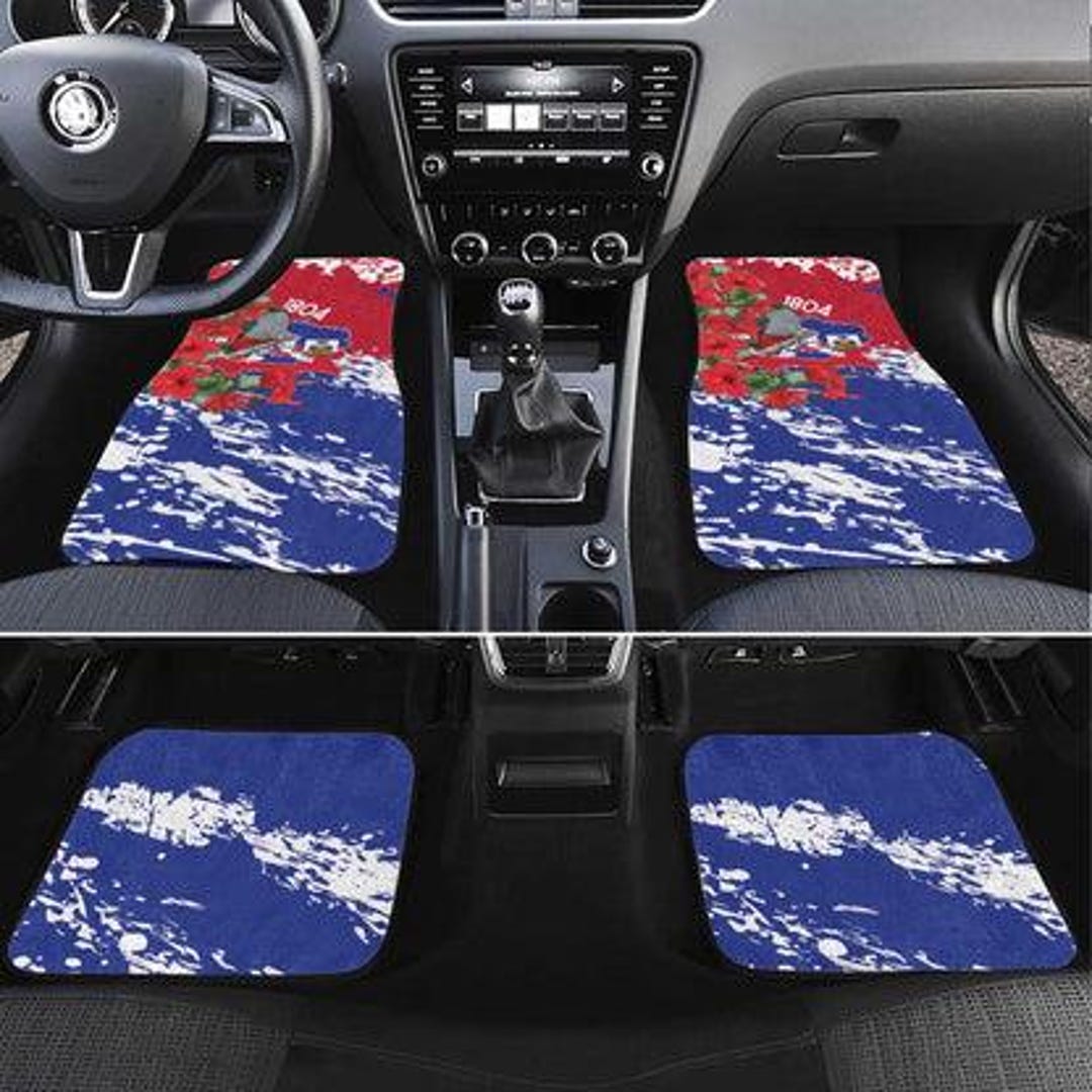 Afro Haiti Independence Day Car Mats 1804 Proud Ayiti Map Hispaniolan ...