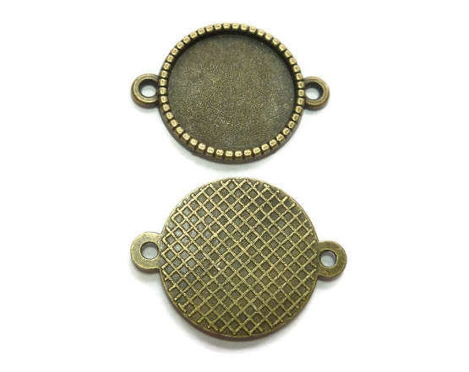 Jewelry & Beauty 10 Antique Brass Bronze Oval Blank Bezel Setting 7/8 ...