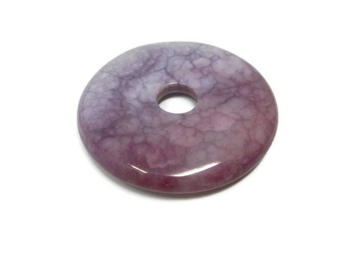 Lavender Stone - Donut or Ring - Large Focal Bead - 49mm x 7mm - 10mm ...