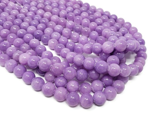 Purple Lilac Mountain Jade 10mm Round Bead Full Strand 40 | Etsy