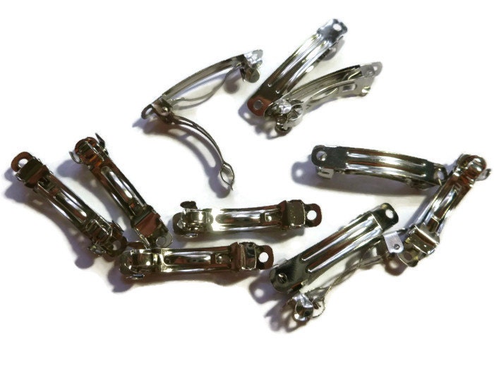 Silver Barrett - Small French Barrette - 40mm or approximately 1.5 ...