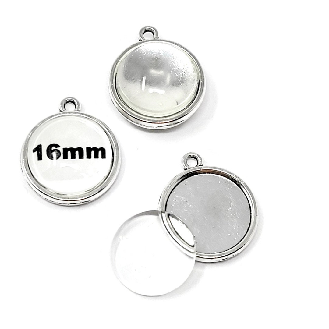 Antique Silver Bezel With 16mm Tray - Two-sided Cabochon Setting ...