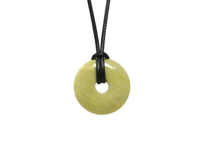 Lime Jasper Donut Focal Bead or Pendant - 34mm x 7mm with 8mm Hole ...