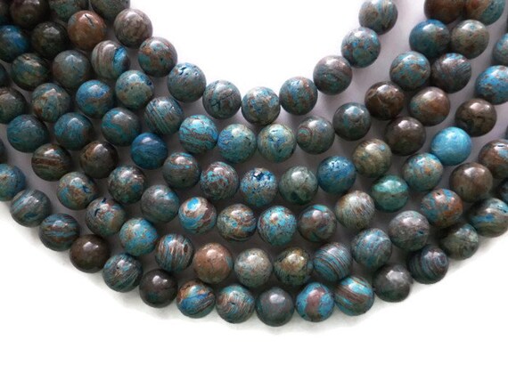 Blue Calsilica Jasper 10mm Round Bead Blue Sky Jasper Blue | Etsy