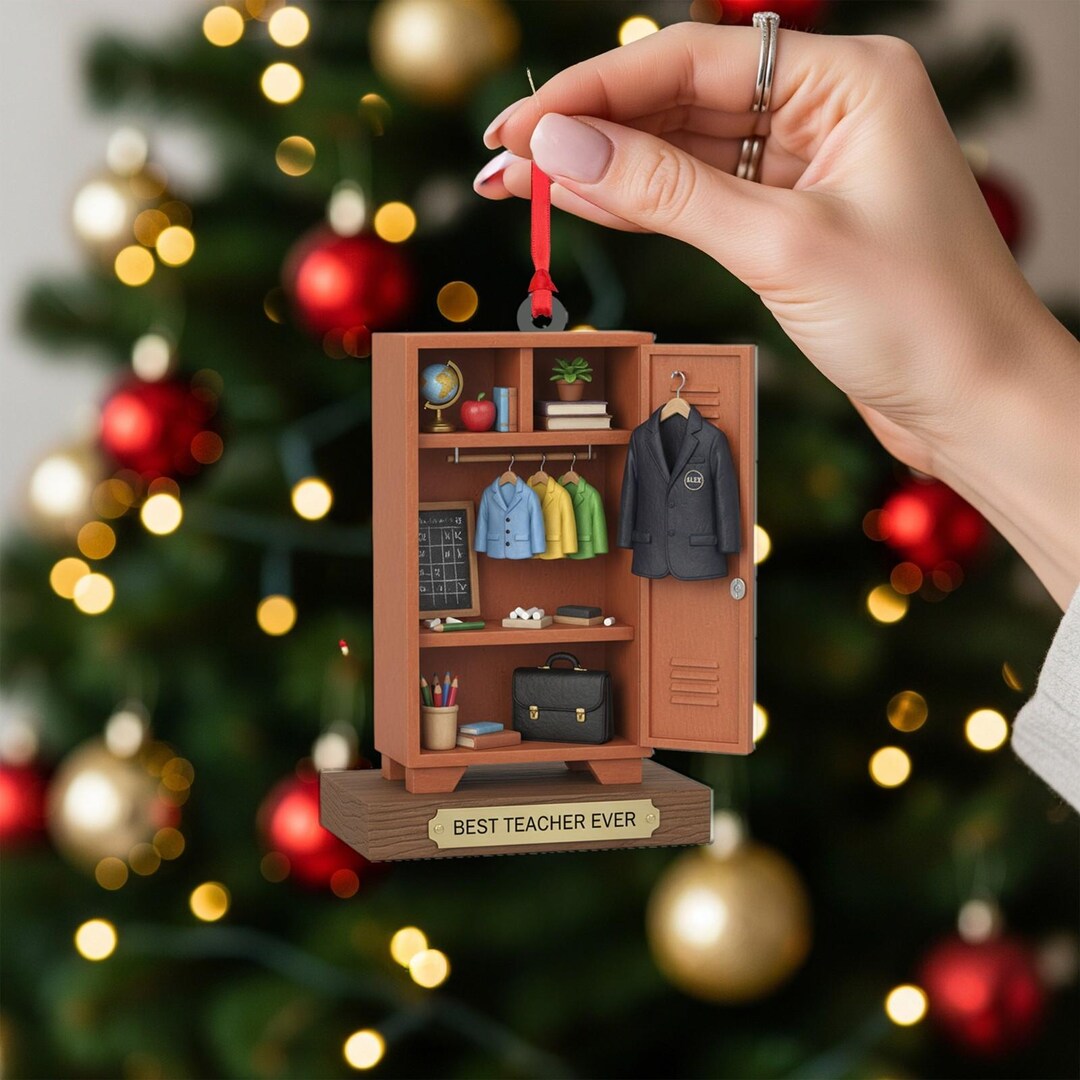 Personalized Teacher Locker Ornament School Christmas Gift Appreciation ...