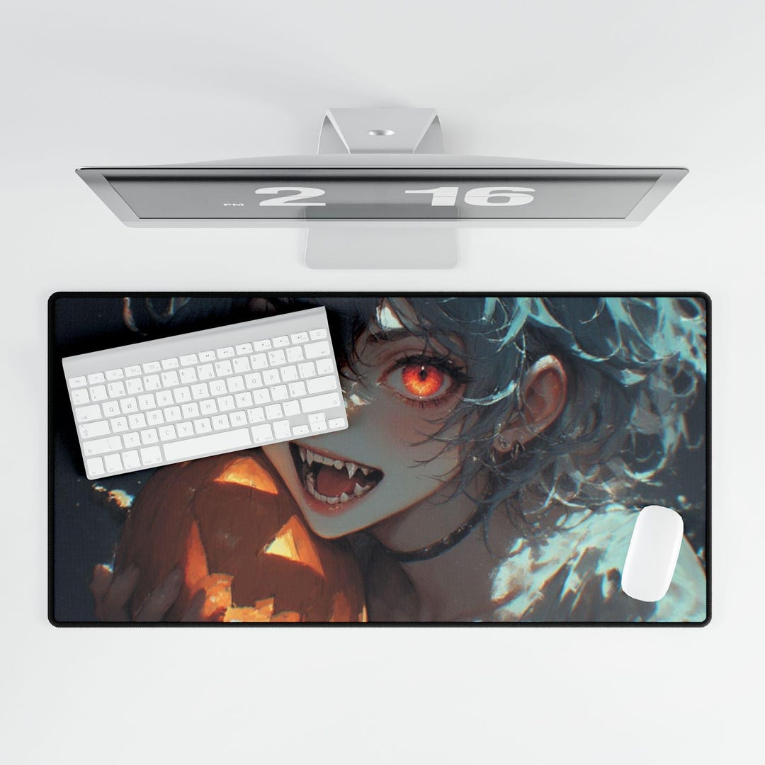 Evil Anime Girl Desk Mat: Vibrant Computer Mouse Pad - Etsy