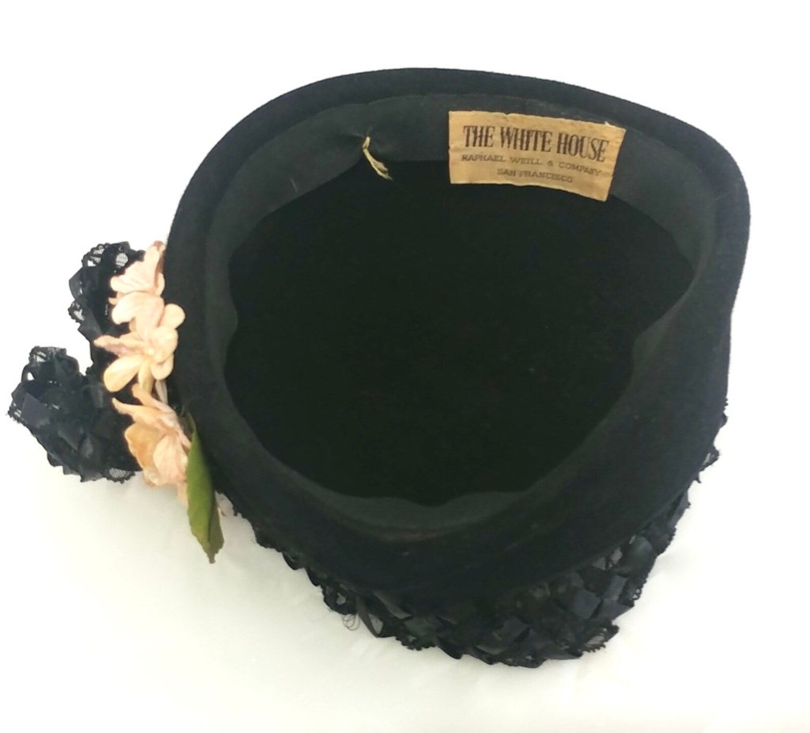 Vintage 1930s the White House Jaunty Felt & Raffia Hat With Violets - Etsy