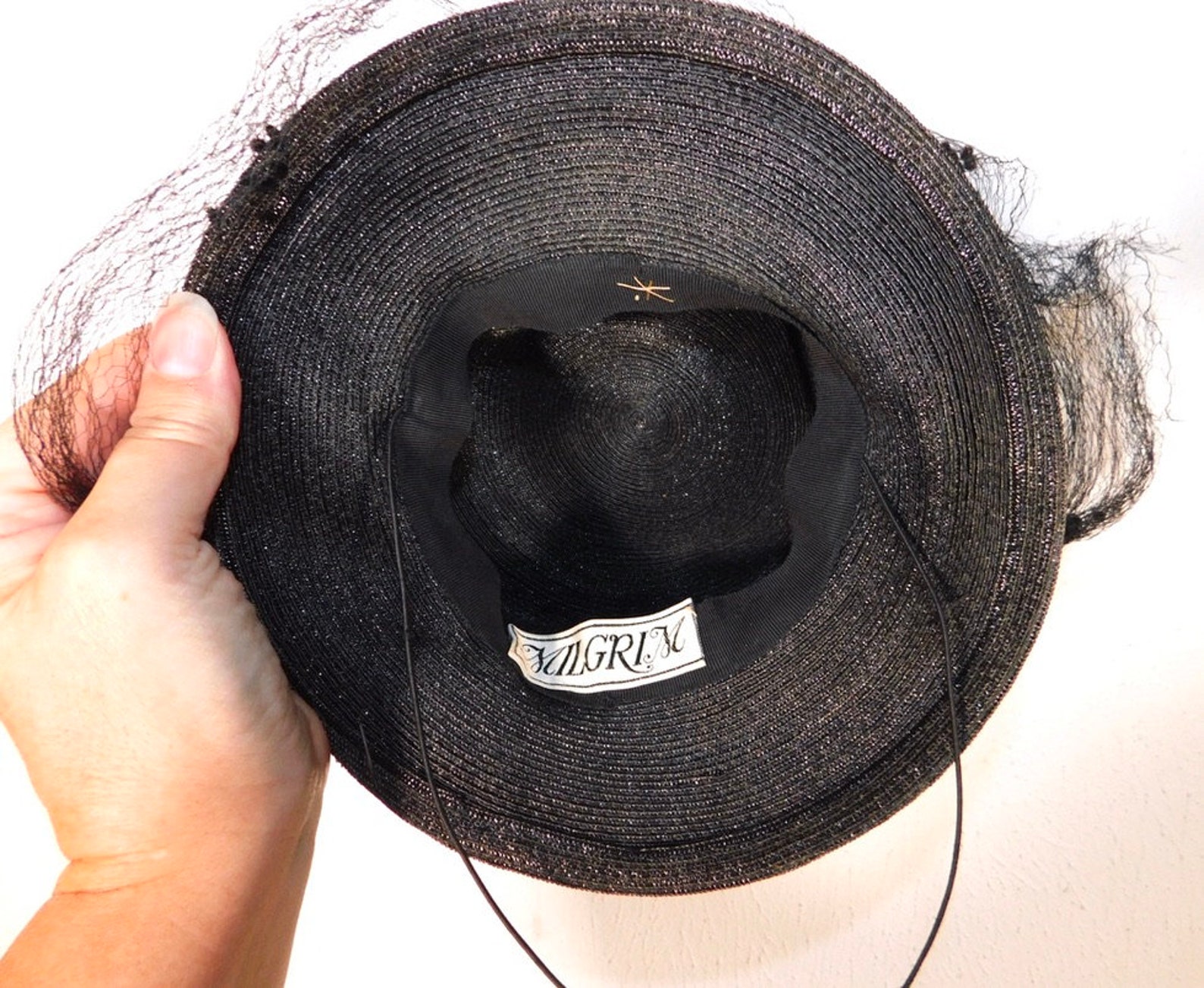 Jaunty Vintage 1940s Milgrim Tilt Hat Mini Top Hat W Veil & Hatpins - Etsy