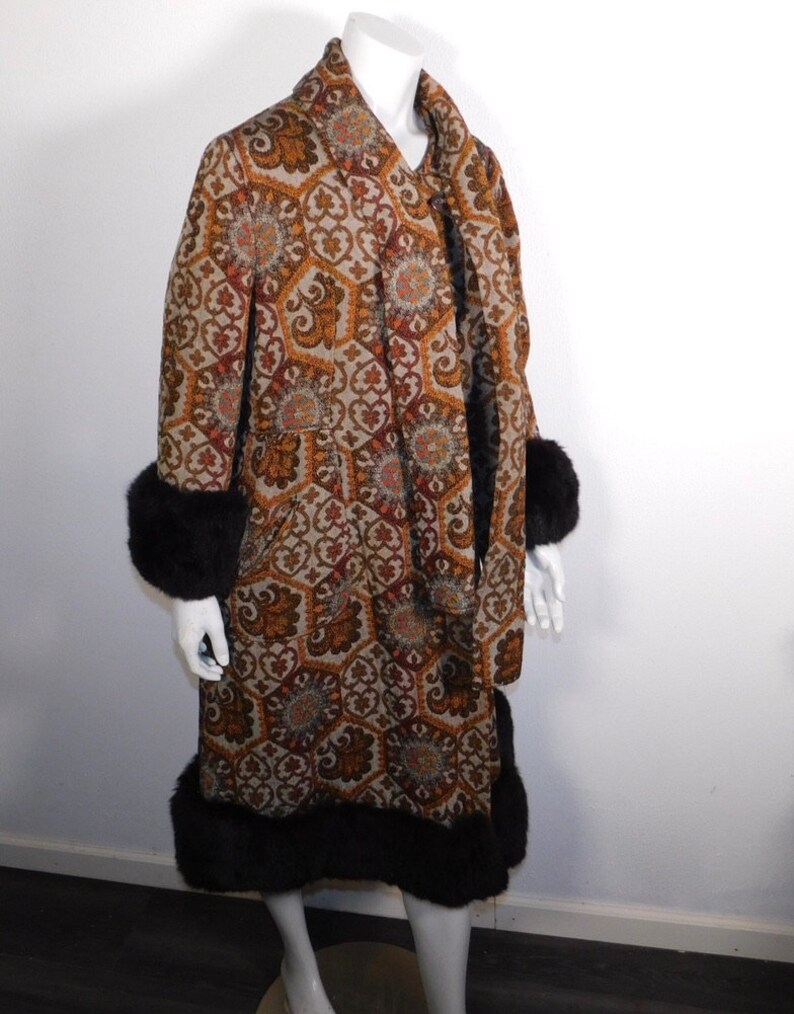 Fabulous Vintage 1960s Russian Princess Tapestry Coat W Fur - Etsy