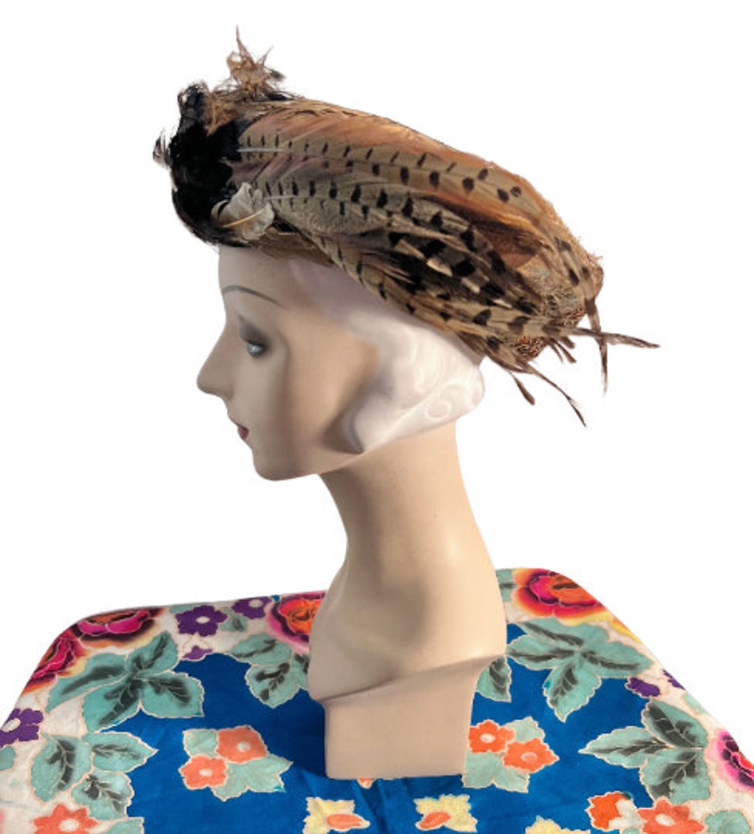 Rare 1900s Edwardian Pheasant Feather Toque Hat - Etsy