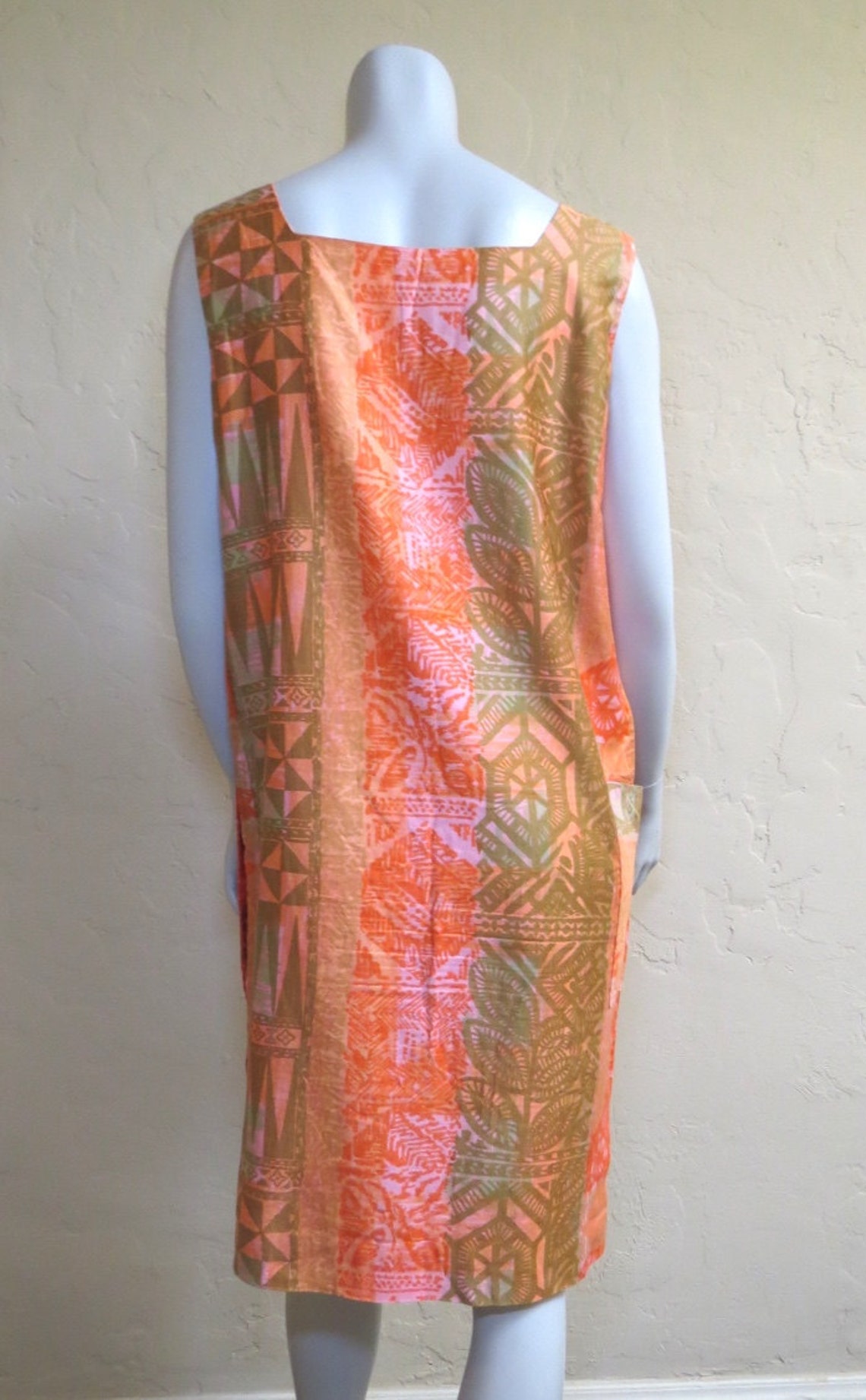 Vintage 50s 60s Beachcomber by Nani Tiki Tribal Print Mumu - Etsy
