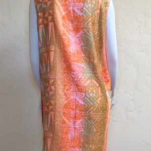 Vintage 50s 60s Beachcomber by Nani Tiki Tribal Print Mumu Shift Dress ...