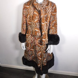 Fabulous Vintage 1960s Russian Princess Tapestry Coat W Fur Trim - Etsy