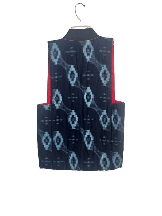 Vintage Japanese Indigo Ikat Kasuri Farmer's Vest - Gem