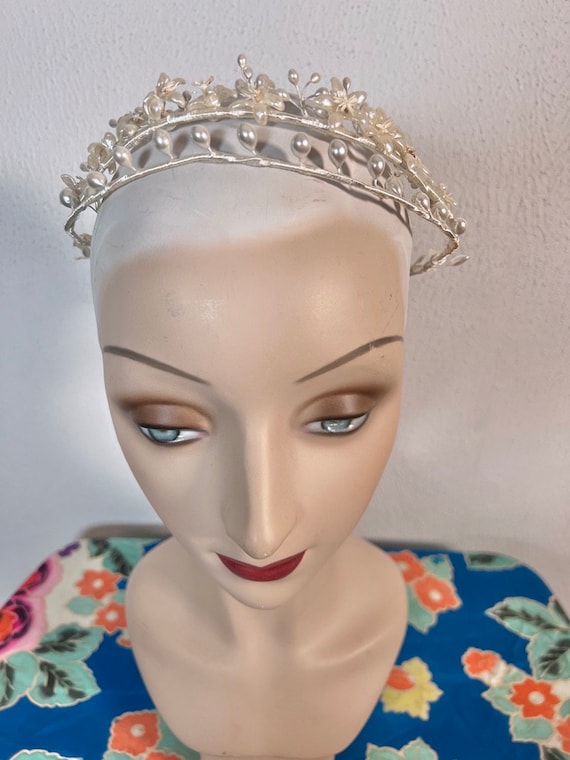 Vintage 1920s Wax Orange Blossom Flower Crown Bridal … - Gem