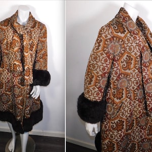 Fabulous Vintage 1960s Russian Princess Tapestry Coat W Fur Trim - Etsy