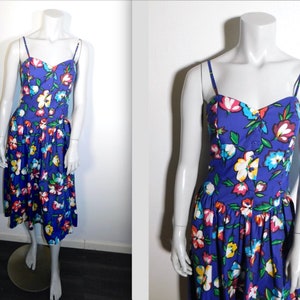 Cutest Vintage Late 80s Sundress W Removable Straps & Pockets Sz 9/10 ...