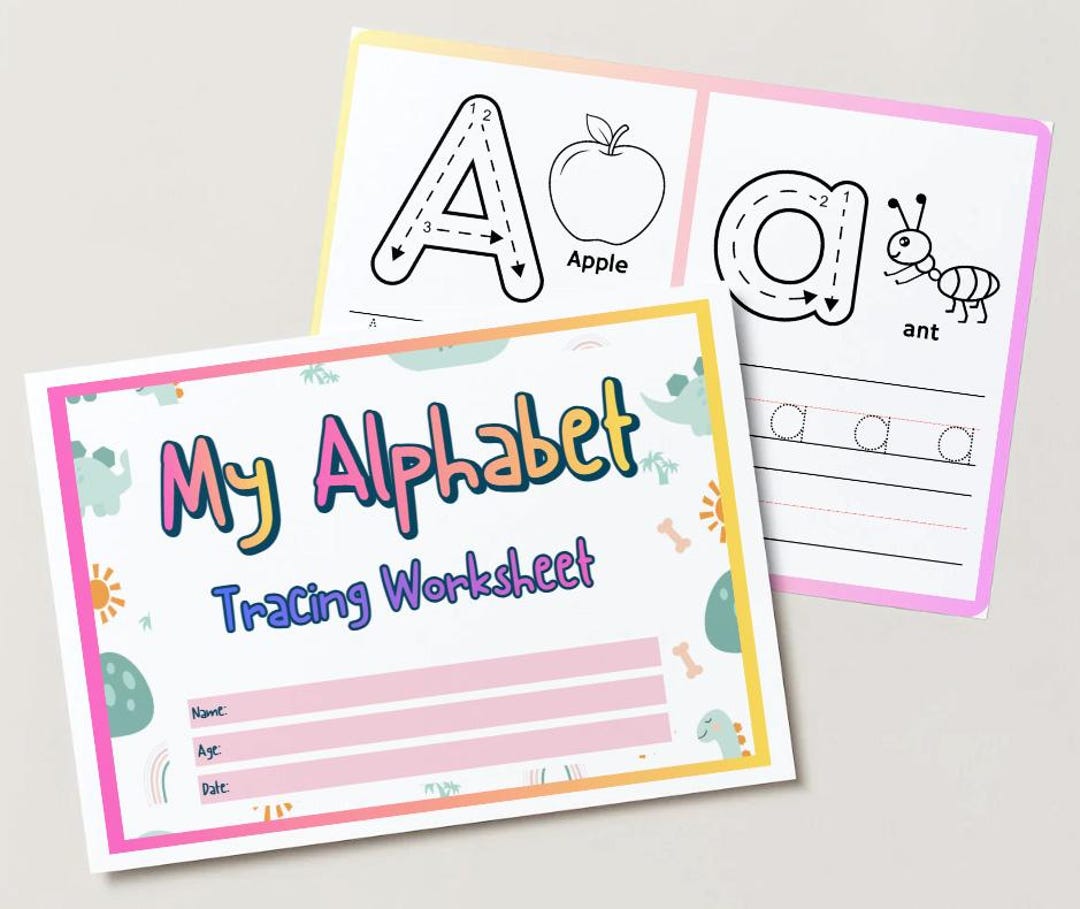 Alphabet Tracing Worksheets - Preschool Kindergarten Printable | ABC ...
